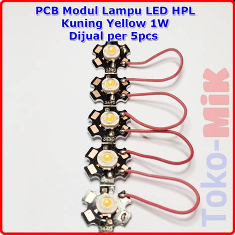 Jual Modul Led Hpl Kuning 1w Led Hpl 3000k Pcb Heatsink Aluminium Jakarta Barat Toko Mik