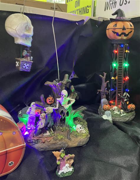 a look at menards 2023 halloween village items trains