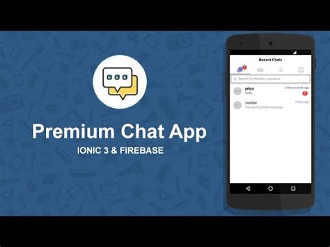 A Complete Ionic Chat App With Firebase Premium Youtube