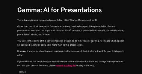 Gamma Ai For Presentations