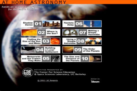 Astronomy Experiments For Science