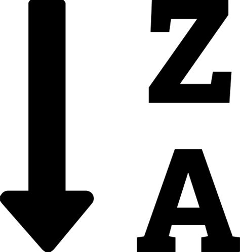 download sort alphabetical descending icon free freepngimg