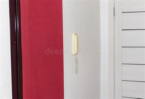 Close Up Shot Of The Intercom In The Apartment Interior Stock Image Close Up Shot Of The Intercom In The Apartment Interior Stock Image