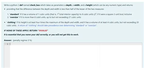 Solved Write A Python Def Named Check Box Which Takes As Chegg