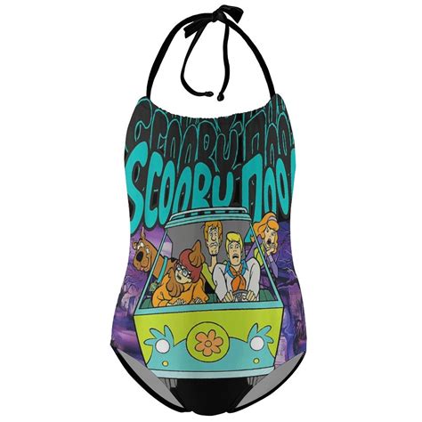 Scooby Doo Girls One Piece Swimsuits Quick Dry Bathing Suit Swimwear