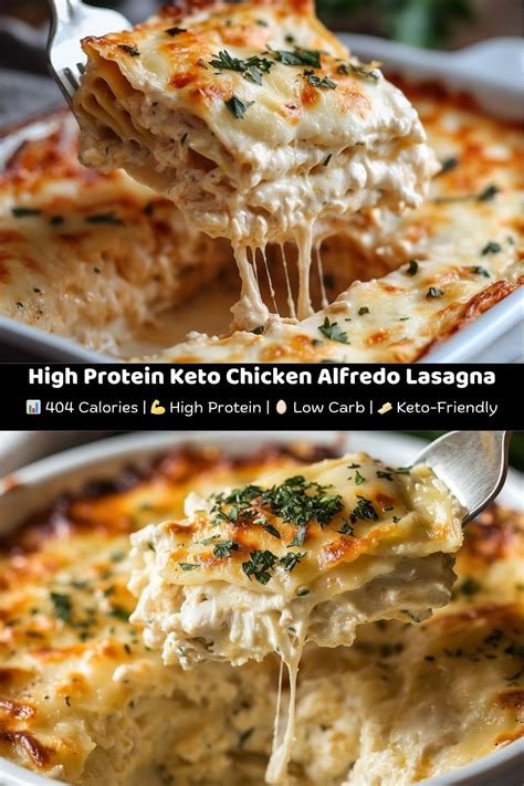 High Protein Keto Chicken Alfredo Lasagna The Recipe Mingle