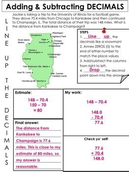 All Decimal Operations Guided Note Sheets EDITABLE NS NS