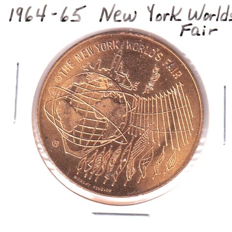 1964 1965 New York Worlds Fair Medalet Peace Through Understanding