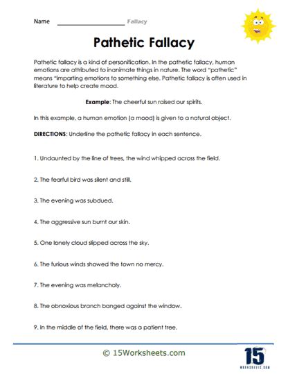 Fallacy Worksheets 15