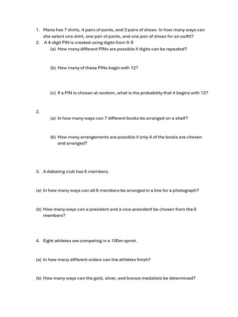Exercise On Multiplication Permutation And Combination Pdf Chess Openings Chess Theory