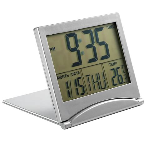 Lcd Digital Large Screen Desk Table Clocks Foldable Thermometer Temp Calendar Timer Desk Snooze
