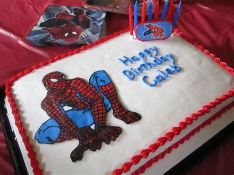 Spiderman Cake With An Icing Transfer This Was For My Sons 8th