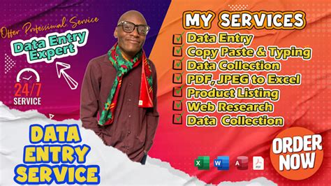 Do Accurate Data Entry Copy Paste Pdf To Excel By Bwally Fiverr