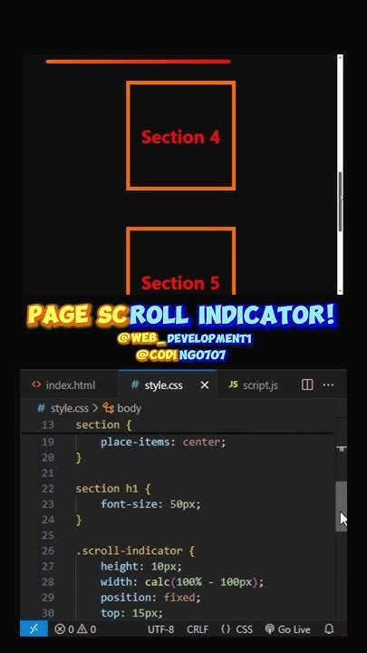 How To Make A Page Scroll Progress Bar With Js 🚀🏆 Coding Programming