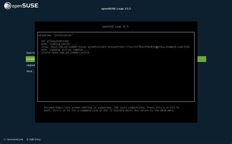 Boot Parameters Start Up Opensuse Leap 156