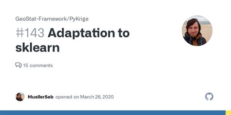 Adaptation To Sklearn Issue GeoStat Framework PyKrige GitHub