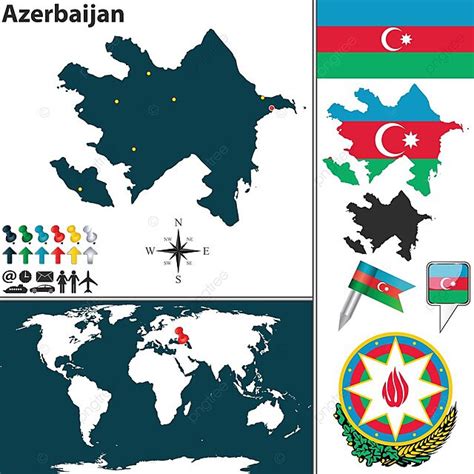 Map Of Azerbaijan Vector Land Map Vector Vector Land Map Png And