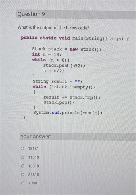 Solved Question What Is The Output Of The Below Code Chegg