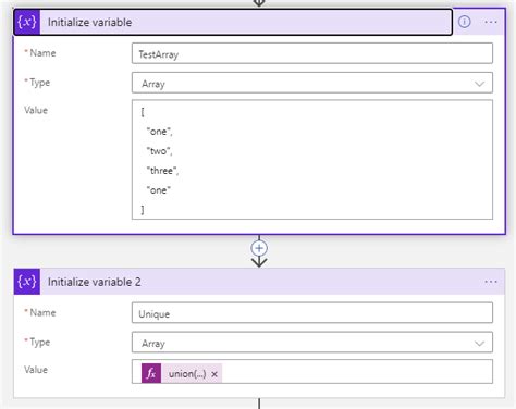Azure Logic Apps How To Create Unique Array From Dynamic Array Stack Overflow