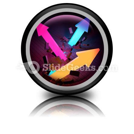 Arrows Breaking Through PowerPoint Icon Cc