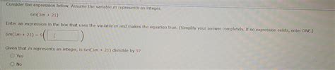 Solved Consider The Expression Below Assume The Variable M Chegg