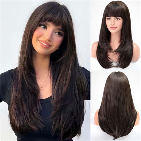 Straight Brown Hair With Bangs Blonde Highlights 20 Ways To Brighten