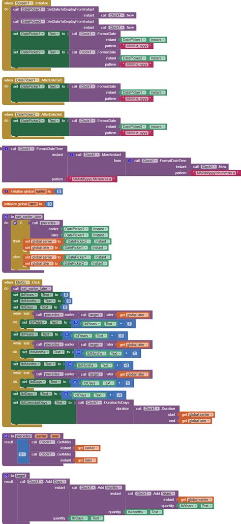 Date Calculator Mit App Inventor Help Mit App Inventor Community