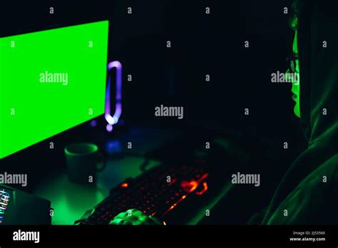 Dangerous Hooded Hacker Using Computer For Cyber War Between Countries