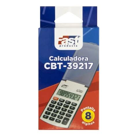 Calculadora De Bolsillo Fast Cbt 39217 8d Negro 2x100