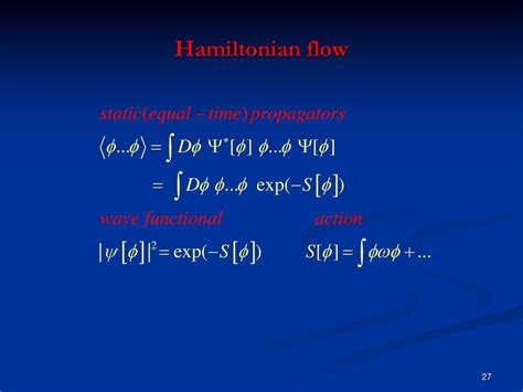 Hamiltonian Flow In Coulomb Gauge Yang Mills Theory Ppt Download