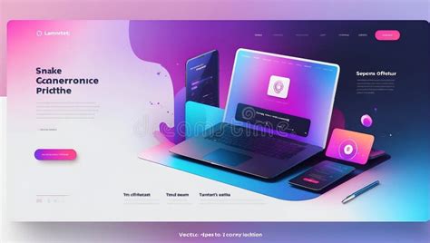 Vector Voyage Navigating Ui Ux Landing Page Excellence Ai Generate Stock Illustration