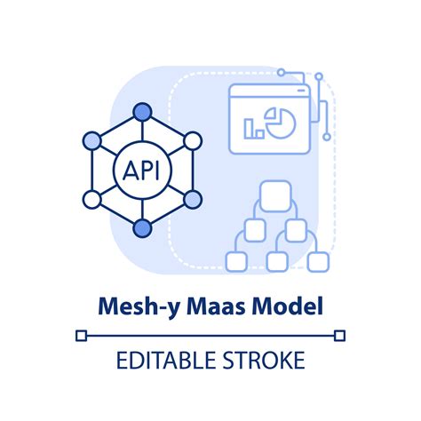 Mesh Y Maas Model Light Blue Concept Icon Approaches Combination Maas Model Abstract Idea Thin