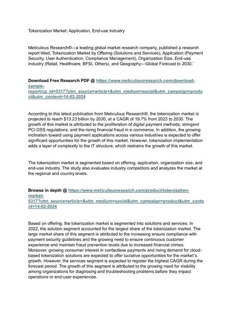 Ppt Tokenization Market 2023 2030 Powerpoint Presentation Free