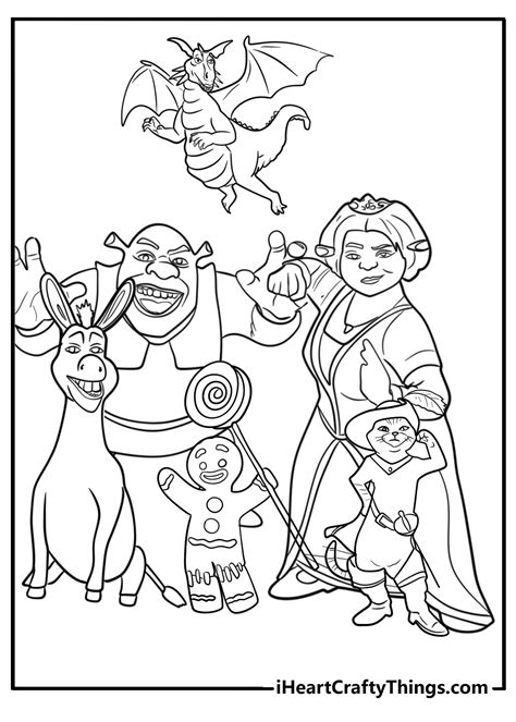 Free Shrek Coloring Pages 44 Printable Pdf Sheets