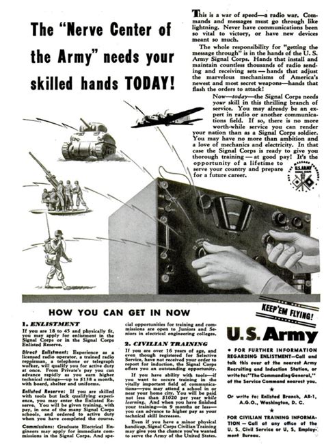 1942 Army Signal Corps Recruiting