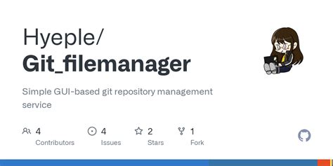 GitHub Hyeple Git Filemanager Simple GUI Based Git Repository Management Service