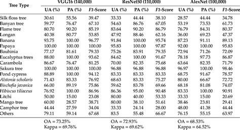 classification accuracies of the three deep learning algorithms