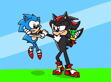 Shadow Vs Classic Sonic By 13comicfan On Deviantart