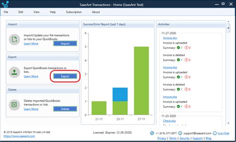export transactions from quickbooks desktop to saasant transactions desktop