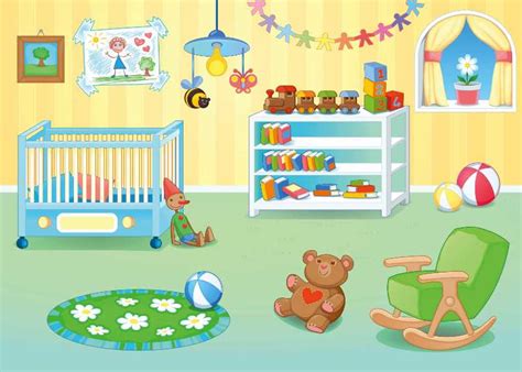 곰인형과 다양한 장난감이 있는 어린이 방 퍼즐