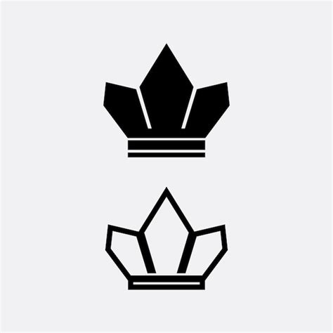 크라운 로고 및 퀸 킹 로고 디자인템플릿 벡터 그림 프리미엄 벡터