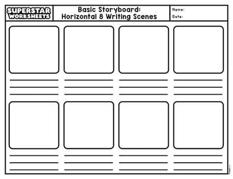 Storyboard Template Free Printables Superstar Worksheets