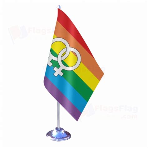 Lesbian Pride Rainbow Single Table Flag200 Vat Lesbian Pride