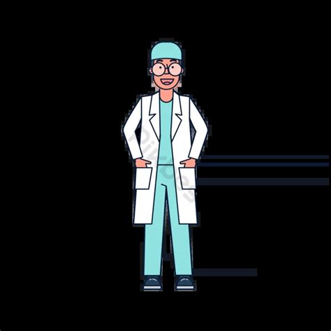 병원 테마에 전문 유니폼 만화 스타일을 입고 의사 큰 세트 격리 된 평면 벡터 일러스트 레이 션의 문자 컬렉션 일러스트 Png Ai 무료 다운로드 Pikbest