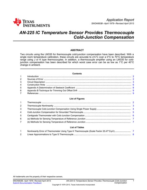 Ic Temp Sensor Provides Thermocouple Cold