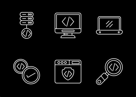 Coding Vector Icon Set 17483159 Vector Art At Vecteezy