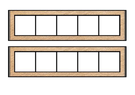 Hessian Backed 5 Frames And 10 Frames Teaching Resources