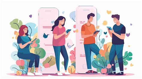 Understanding Smartphone Addiction And Social Media Dependency Concept Premium Ai Generated Vector