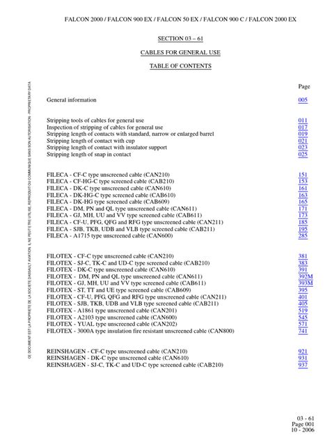 Section 61 Cables For General Use Pdf Manufactured Goods Wire