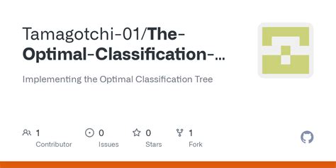 Github Tamagotchi 01the Optimal Classification Tree Implementing